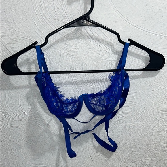 Intimates & Sleepwear | Royal Blue Lace Lingerie Set Medium | Poshmark
